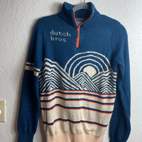 Dutch Bros | Sweaters | Dutch Brothers Coffee Quarter Zip Sweater Sz S ...